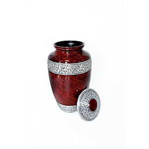 RED URN Human Ashes Urn | Urn for pet | Aluminum Cremation Urns for Ashes & Mortal Remain | Urn for Human Ashes | Ashes Keepsake urn | Cinerary Urns Burial Urns | Pet Urn | Memorial Urn