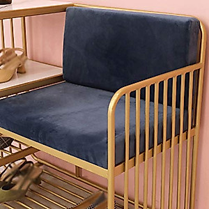 LDCHNH Creative Shoe Bench with 4 Layer Shoe Rack Backrest Chairs Combination Seatable Shoe Cabinet Storage Stool