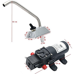 MACHSWON Water Pump 12V Self-Priming Galley High Pressure Electric Pumps Spin Faucet/Tap for RV Boat/Caravan Motorhome