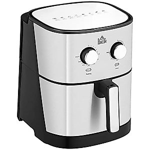 HOMCOM Air Fryer, 1700W 6.9 Quart Air Fryers Oven with 360° Air Circulation, Adjustable Temperature, Timer and Nonstick Basket for Oil Less or Low Fat Cooking