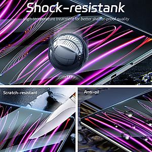 ZenRich [2Pack] Tempered Glass Screen Protector for iPad Pro 12.9 inch (6th/5th/4th/3rd Generation) with [Anti Blue Light] [Anti-Glare] 9H Hardness/Bubble Free/Case Friendly/Pencil Compatible