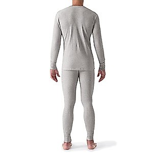 Wrangler Men's Waffle Thermal 2-Pack Pants, Light Grey Heather, Large