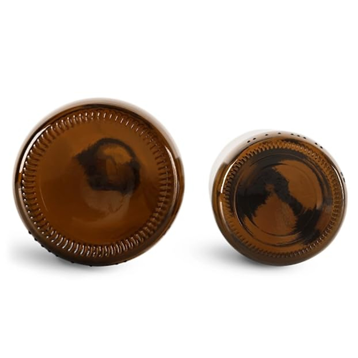 Premium Amber Glass Boston Round Bottles, 1/2 oz (15ml) Capacity - Durable, UV-Protective 5-Pack with Leak-Proof Black Cone-Lined Caps - Perfect for Essential Oils - Perfumes