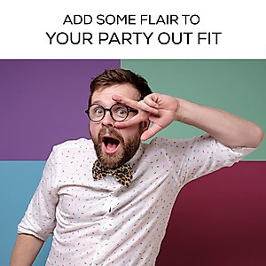 Man of Men Leopard Bow Tie for Men, Leopard Tie, Gold, Brown & Black Bowtie, Cheetah Print Bow Tie