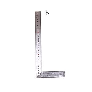 Precision Woodworking Ruler 4 Sizes Metal Steel Engineers Try Square Set Wood Measuring Right Angle Ruler 90 Degrees Measurement Instruments Tool for Carpenter Work, Measuring and Layout (Color : B)