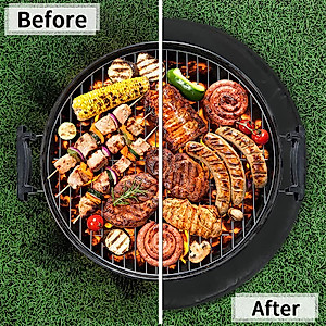 Fuoco Fire Pit Mat | 36” Round Outdoor BBQ Grill Protector | Round Fire Pit Mat | Heat Resistant Fire Pit Mat for Patio, Deck, Grass | Flat Top Gas Propane Burner with Roasting Stick & Ebook
