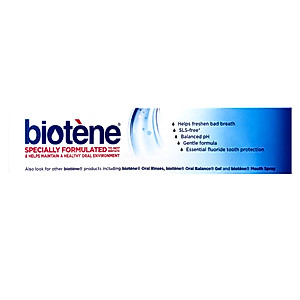 biotène Gentle Formula Fluoride Toothpaste, Fresh Mint 4.3 oz ( Pack of 3), (PPAX1366750)