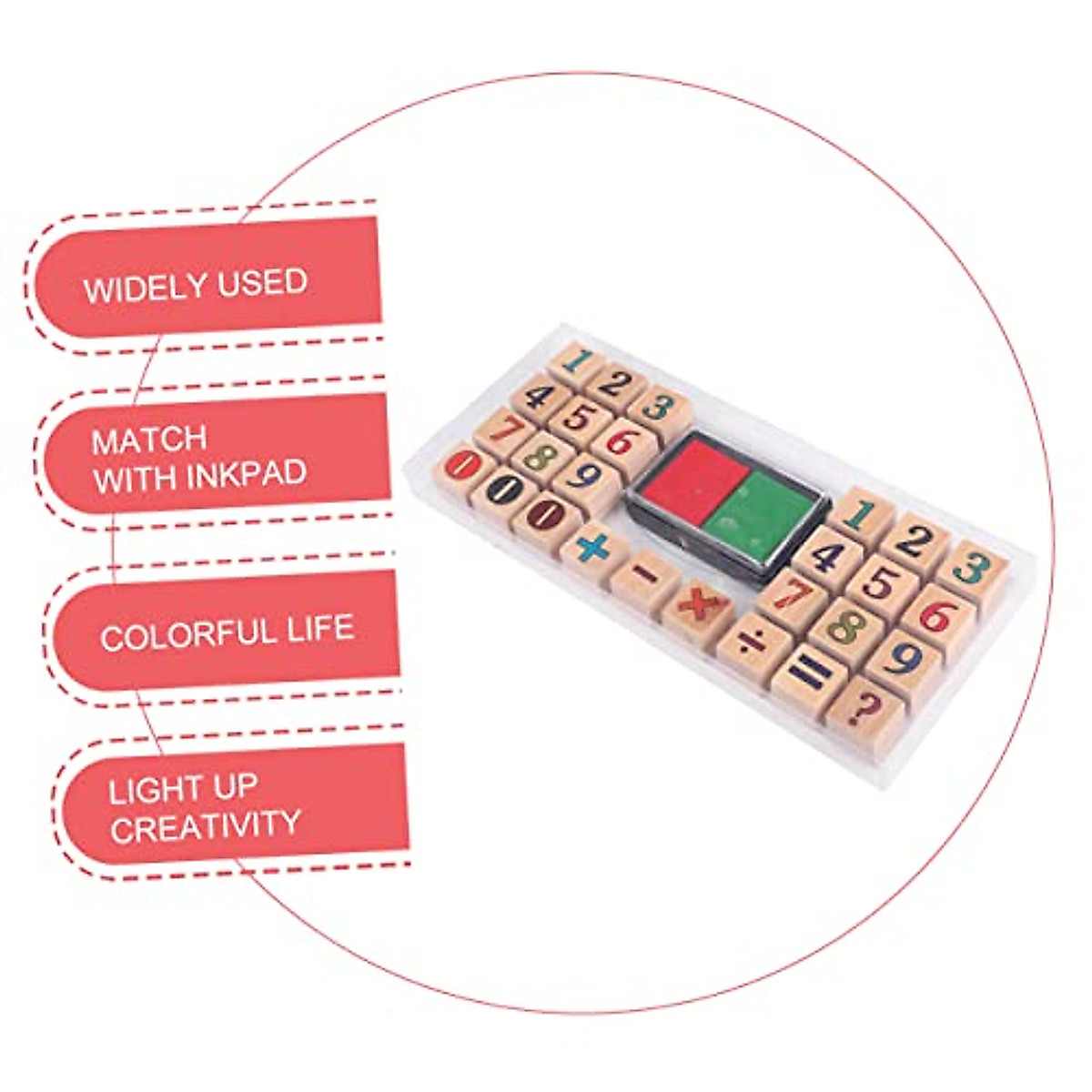 Tofficu 2 Sets kidcraft playset Number Stamps Wooden Stamp kit Wooden Stamp for Scrapbooking Wooden for Card Making Number Stamper Number Signet Stamper Seal die Bamboo Boxed