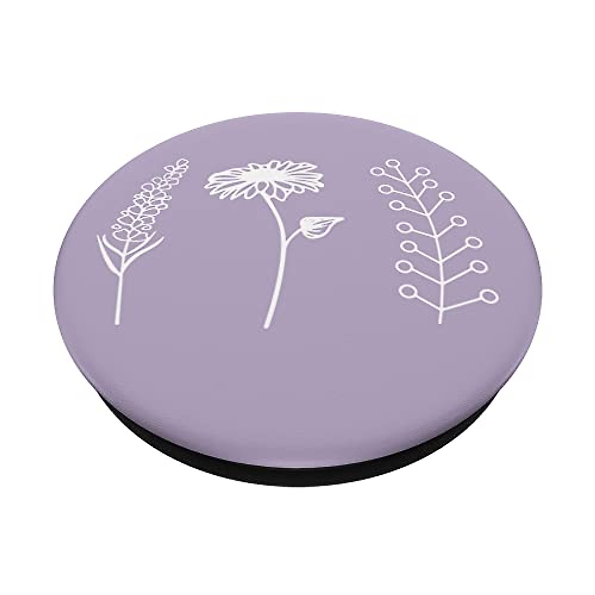 Wildflowers Minimalist Light Pastel Purple Floral Pattern PopSockets Swappable PopGrip