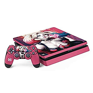 Skinit Decal Gaming Skin Compatible with PS4 Slim Bundle - Officially Licensed Warner Bros Harley Quinn Animated Design