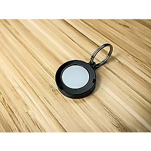 All Aluminum Case Compatible with Apple Airtag 2021, Protective Ultra-Durable Case for Airtags Holder, Includes Key Ring, CNC Keychain Accessories Anodized Finish (Black)