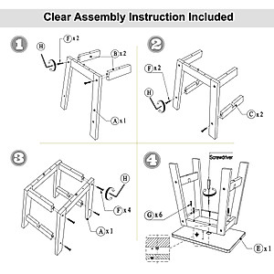 Dolonm Acacia Wood Stool Rectangle Small End Table, for Living Room Sofa Stool, Bedroom Makeup Stool, Bathroom Stool Wood 17.7" D x 11.4" W x 17.5" H, Natural
