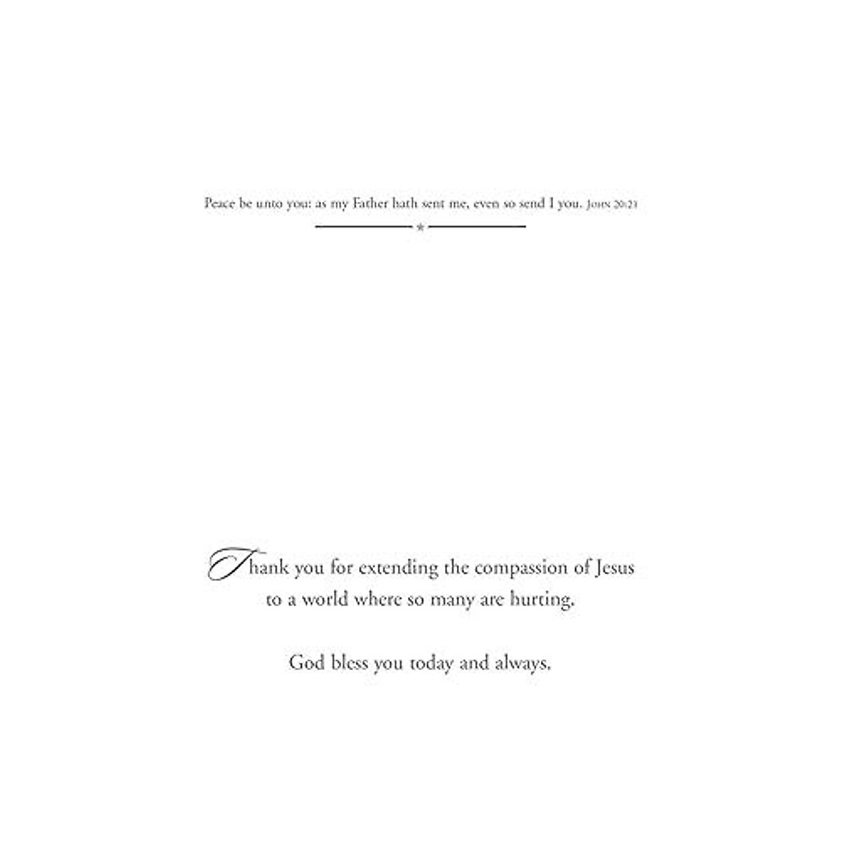 For Your Service - Thank You Greeting Cards - Blank - NIV Scripture - (Box of 12)