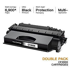 E-Z Ink (TM Compatible Toner Cartridge Replacement for HP 80X CF280X to use with Pro 400 M401n M401dne M401dw MFP M425dw MFP M425dn (Black, 2 Black) High-Yield