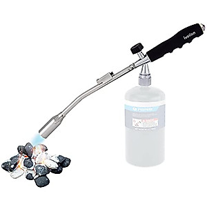 Ivation Charcoal Starter, Propane Charcoal Lighter, Quickly & Easily Ignite BBQ Grill, Smoker, Fireplace & Burn Weed, Torch Fire Starter with Button Ignition, Adjustable Flame, Tank Not Included