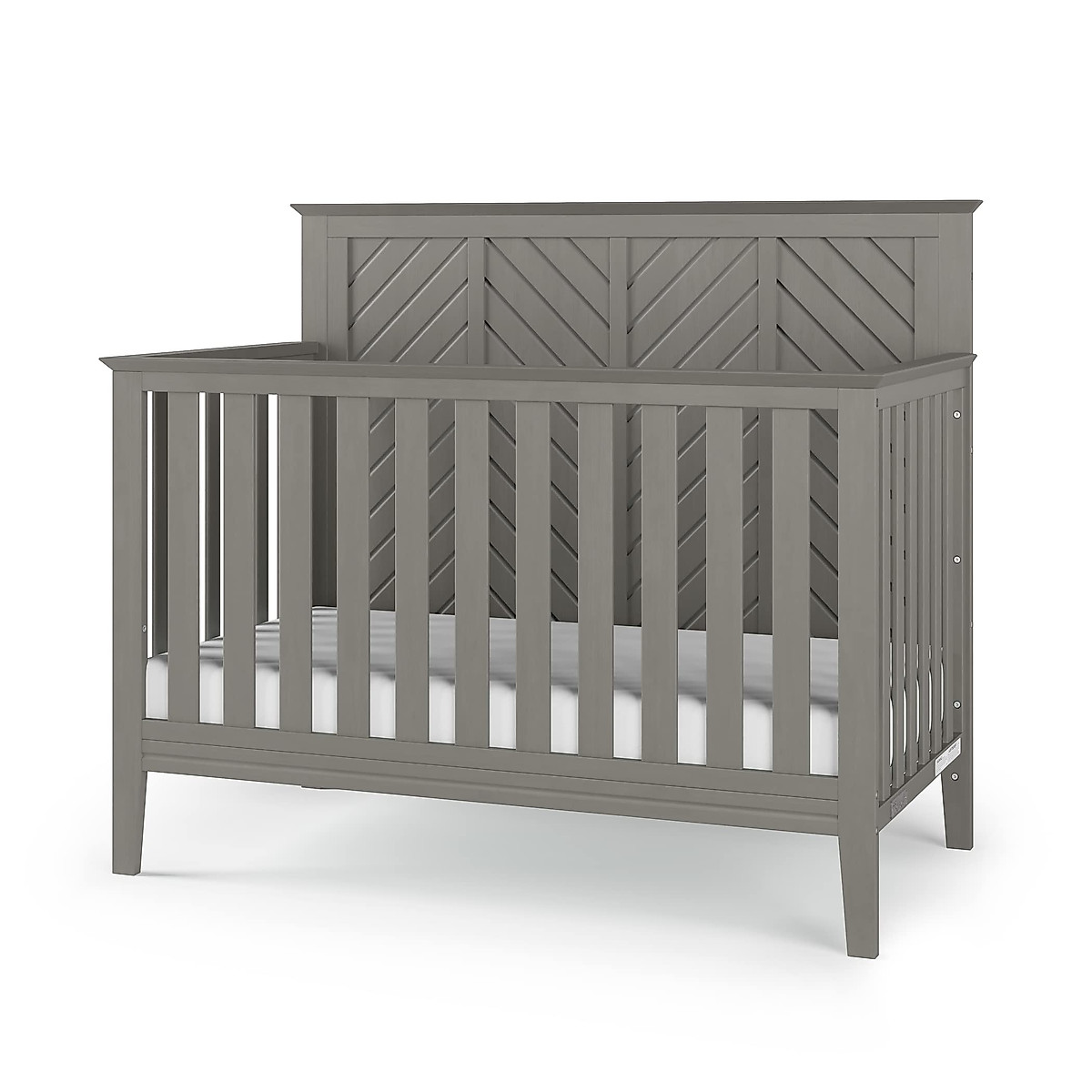 Child Craft Atwood 4-in-1 Convertible Crib, Baby Crib Converts to Day Bed, Toddler Bed and Full Size Bed, 3 Adjustable Mattress Positions, Non-Toxic, Baby Safe Finish (Lunar Gray)