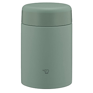 Zojirushi SW-KA52-GM Stainless Steel Insulated Soup Jar, Lunch Jar, Seamless 18.3 fl oz (520 ml), Matte Green, Integrated Lid and Seal, Easy to Clean, 3 Pieces Only