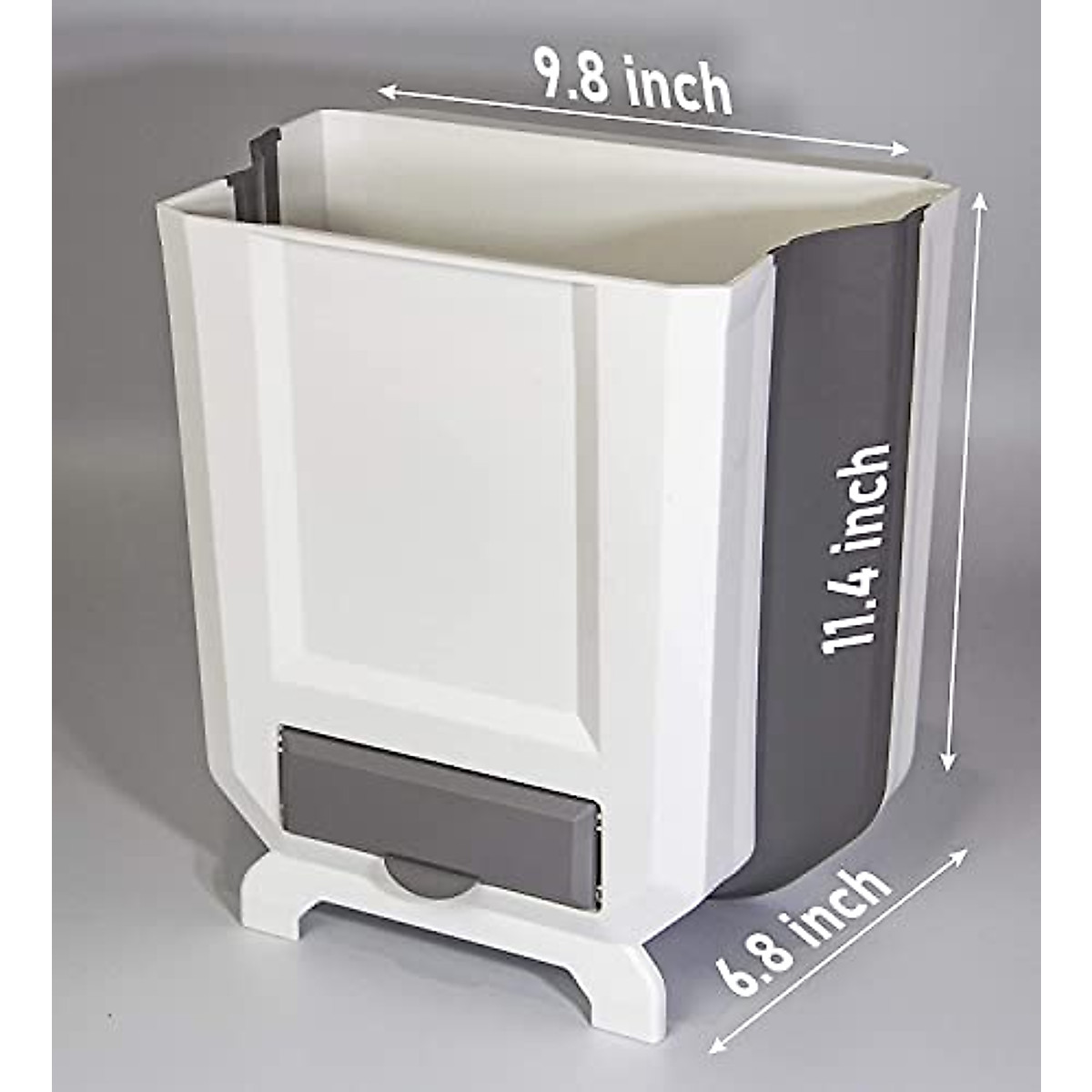 ARTHYS Hanging Trash Can for Kitchen Cabinet Door (White)