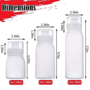 RAMFIYN Condiment Porous Squeeze Bottles, Small Salad Dressing Container, Squeeze Bottles for Sauces, Multi-nozzle Salad Squeeze bottle, BBQ Sauce, Oil Bottles- 6 pcs 6oz, 5 nozzles