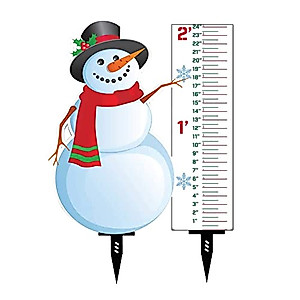Snowflake Snow Measuring Instrument Snowmobile Snow Measuring Instrument Metal Snow Measuring Ruler Outdoor Garden Ornaments Shape Level (Beige, One Size)