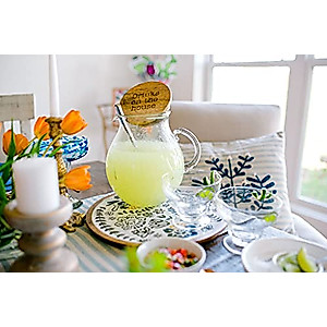 Mud Pie Lime and Salt Rimmer Margarita Set, Round, White
