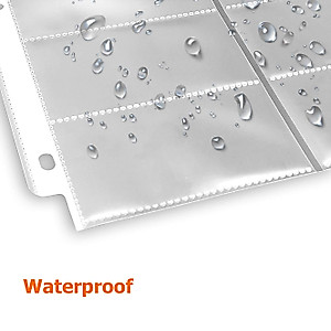 Heavyweight Business Card Holder, Business Card Sleeve Pockets Hold 3.5 x 2 Inch Business Cards, Credit Cards, Business Card Sleeves Fit 3 Ring Binders, Acid Free, Archival Safe, Pack of 30