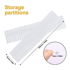 KUKLIPJIM 100 PCS Premium DIY Drawer Dividers, White, Adjustable Drawer Organizers for Perfectly Organized Drawers, Tidying Makeup, Clothes, Underwear, Cutlery, Kitchen, Bathroom, Bedroom, Office