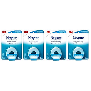 3M Nexcare Sensitive Skin Tape 1inx4yds (Pack of 4)