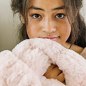Minky Designs Luxurious Minky Blankets | Super Soft, Fuzzy, and Fluffy Faux Fur | Preppy Couch Covers & Throw Blankets | Ideal for Adults, Kids, Teens (Chic | Blossom Pink)