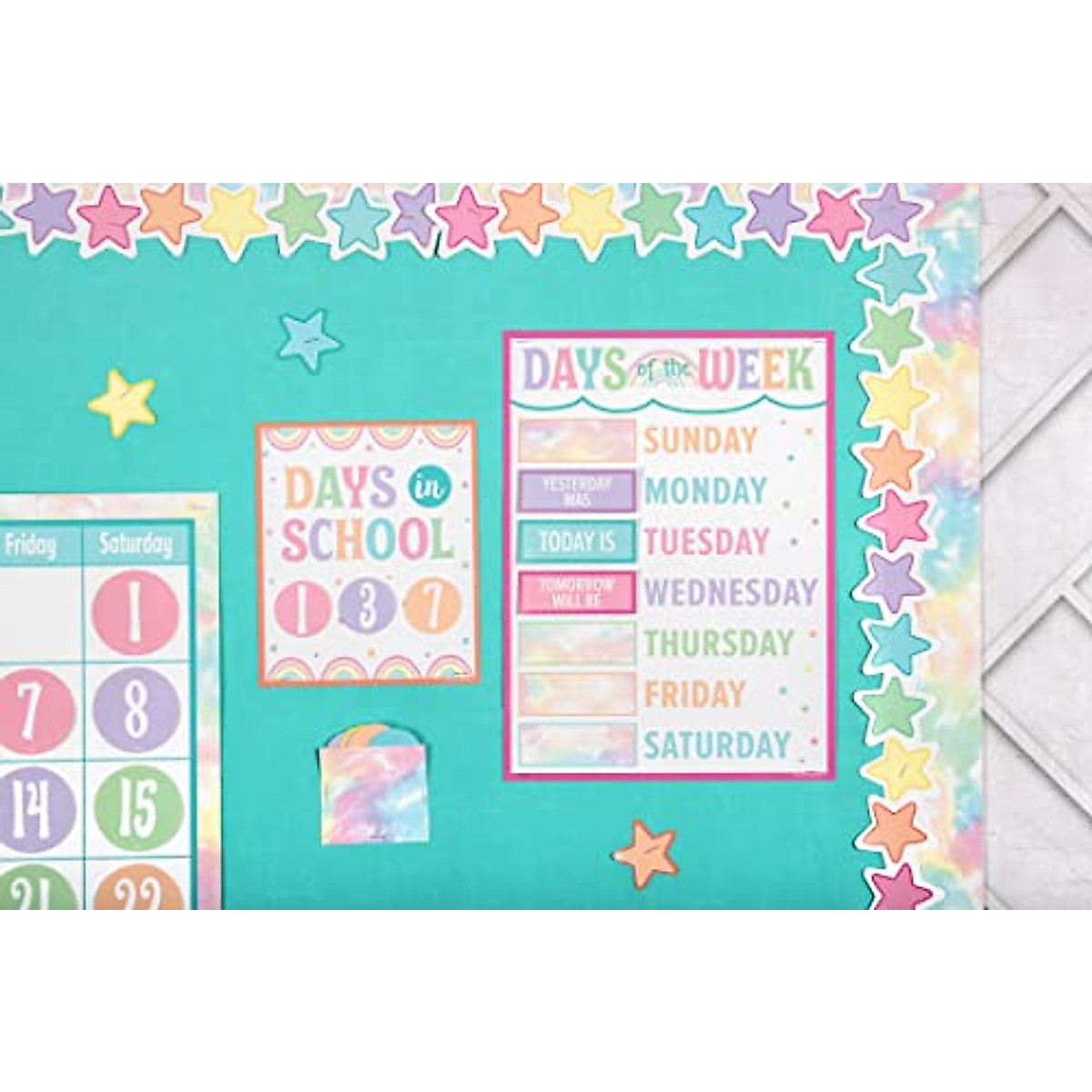 Teacher Created Resources Pastel Pop Stars Die-Cut Border Trim