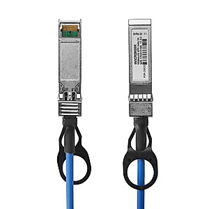Macroreer 10G SFP+ DAC Cable, SFP Direct Attach Copper Passive Cable for Ubiquiti, Blue Color 10GbE SFP Twinax Cable 0.5-Meter(1.6ft), for Ubiquiti,Cisco,Mikrotik,Netgear,Supermicro