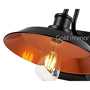 OUPAVOCS Outdoor Light with GFCI Outlet, Black Porch Light, Waterproof Exterior Barn Wall Lights Fixture with Plug, Farmhouse Sconce Wall Mount, Outside Lights for House, Garage, Patio, 2-Pack