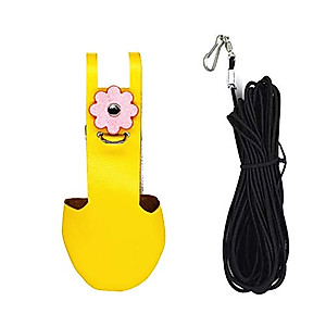 Hibye Bird Parrot Velvet Leather Diaper with Leash Harness Rope Cockatiel Pigeons Flight Suit Clothes Feces Pocket Training Adjustable Pet Supplies