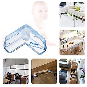 5Pcs L-Shaped Corner Guards Baby Safety Sharp Table Furniture Corner Protectors with Extra Adhesive Tape for Backup Use