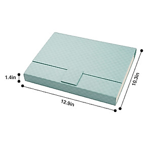 Blue Lake ECOLIFE Hardcover 6 Pockets Recyclable Paper Expanding File Document Folder, Plastic Free A4 Letter Size: Earth-Friendly, Cute Accordian File Organizer 450 Sheet for School, Office, Home