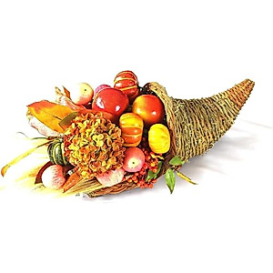 cornucopia basket for thanksgiving decor. (19'' cornucopia)