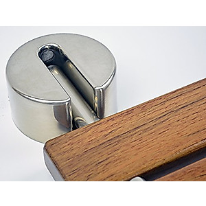 DIYHD 20" Modern Teak Wood Folding Shower Seat Bench Brushed Wall Mounted Shower Bench