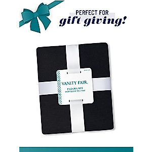 Vanity Fair Women's Beyond Comfort Modal Pajama Set (Short, Long Sleeve-Black, X-Large