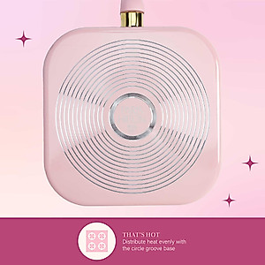 Paris Hilton Breakfast Ceramic Nonstick Cookware Set, Includes Square Griddle, Mini Heart Shaped Fry Pan and Two Silicone Heart Shaped Egg Rings, 4-Piece Set, Pink