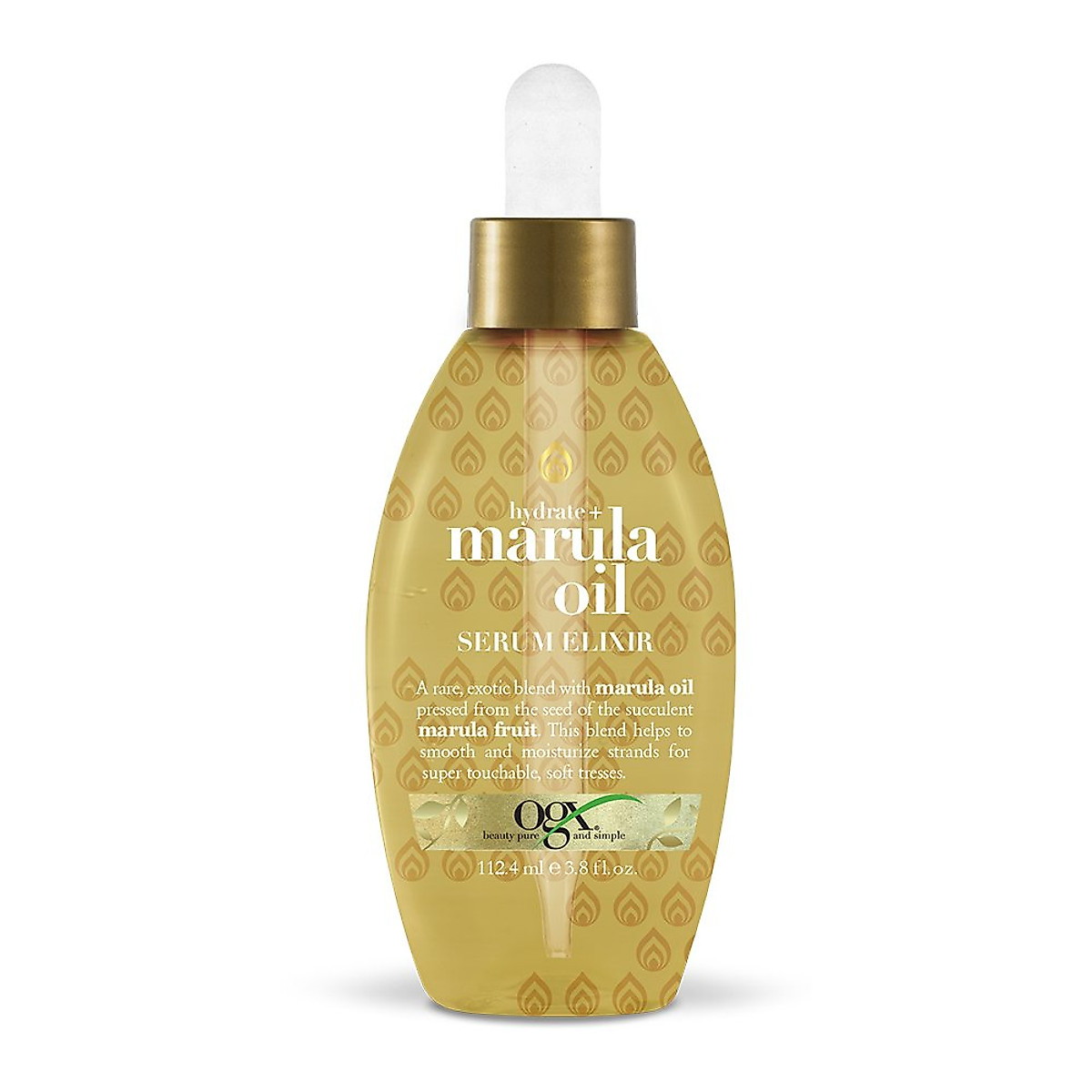 OGX Hydrate and Marula Oil Serum Elixir, Gold 3.8 Fl Oz