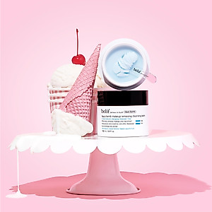 belif Aqua Bomb Cleansing Balm Makeup Remover, Hydrate & Deep Cleanse in 1 Step, No Mess Clean Up, Melt Away Makeup & SPF, Balm to Oil Cleanser Formula, No Oily Residue, Korean Skin Care