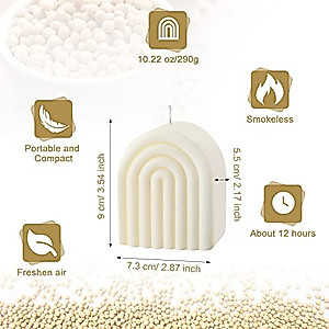 Arch Shaped Candles Aesthetic Candle Arch Trendy Candles Geometric Scented Candle Minimalist Decorative Candles Art Decorative Lavender Soy Wax Candle for Spa Yoga Birthday Gift Home Party Decor