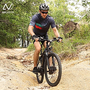 ANCHEER Electric Bike for Adults, 500W EBike, 500WH E Bike, 3.5H Fast Charge, 21-Speed Gears Bikes, 26 * 2.1'' Mountain Digital Display, Cruise Control, Ebikes, Blue