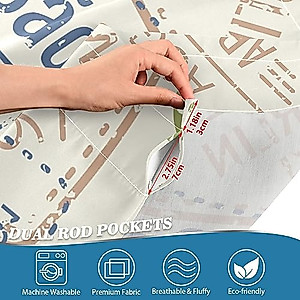 susiyo Travel Passport Visa Stamps Valance Curtain 1 Panel 54x18 inch Rod Pocket Curtain Valance for Kitchen