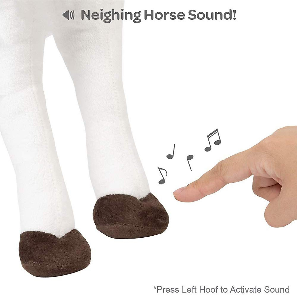 ADORA Amazon Exclusive Amazing World Collections, Toy Plush Horse with 1 Sound Effect, Saddle, Harness & Wooden Stable Play Set – 15 Piece Set for 18 inch Dolls