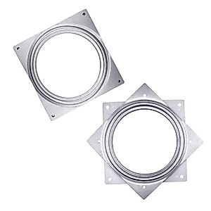 Richohome 6 Pack 6 Inch Lazy Susan Hardware, Square Rotating Bearing Plate, Lazy Susan Turntable Bearing for for Serving Trays, Kitchen Storage Racks, Craft Table, Zinc Plated Steel Swivel Plate