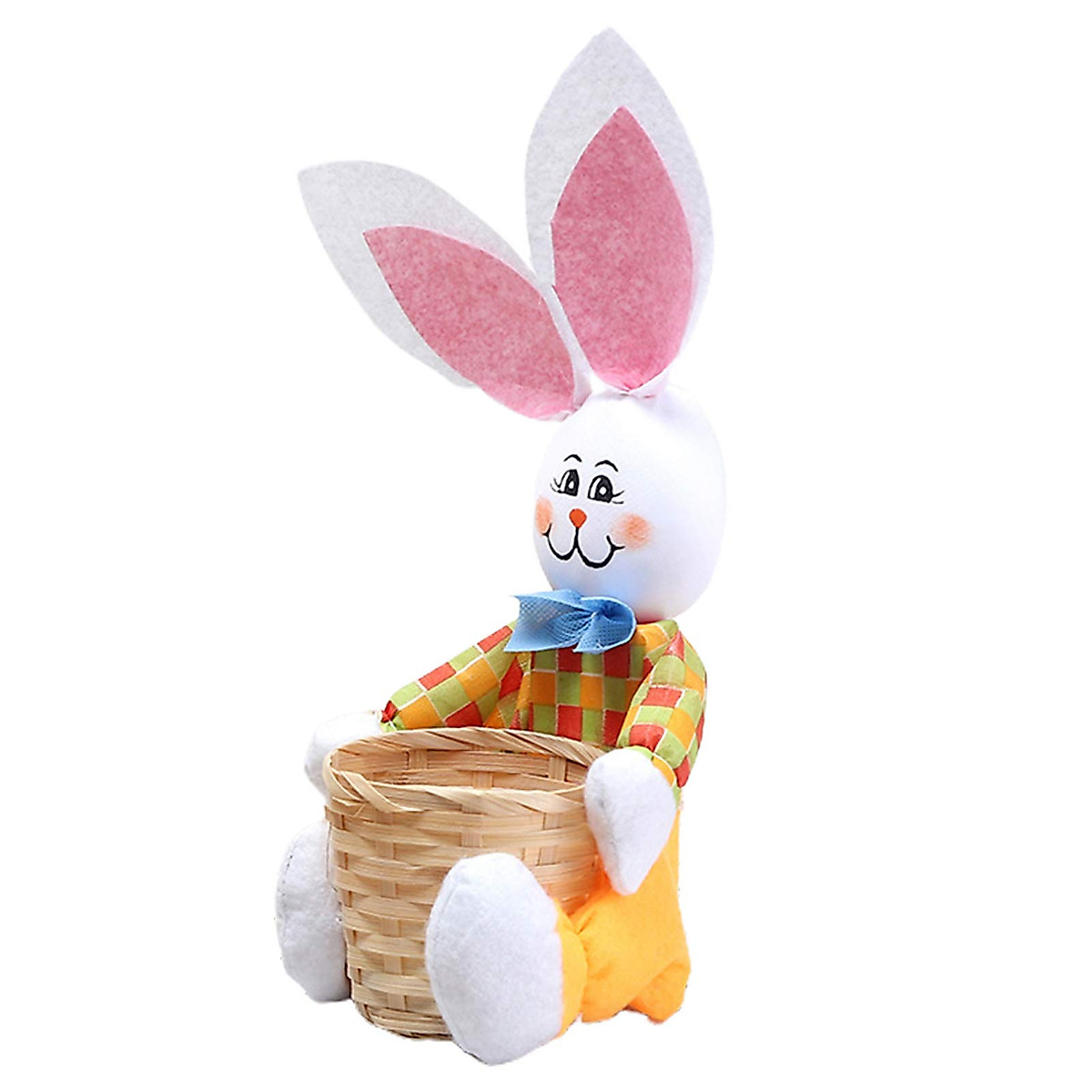Easter Gift Baskets Empty Easter Basket for Children Easter Hamper Kids Easter Gifts Cute Bunny Easter Basket Eggs Candy Gifts Storage Rabbit Basket Easter Decoration Home Decor for Easter Day Yellow