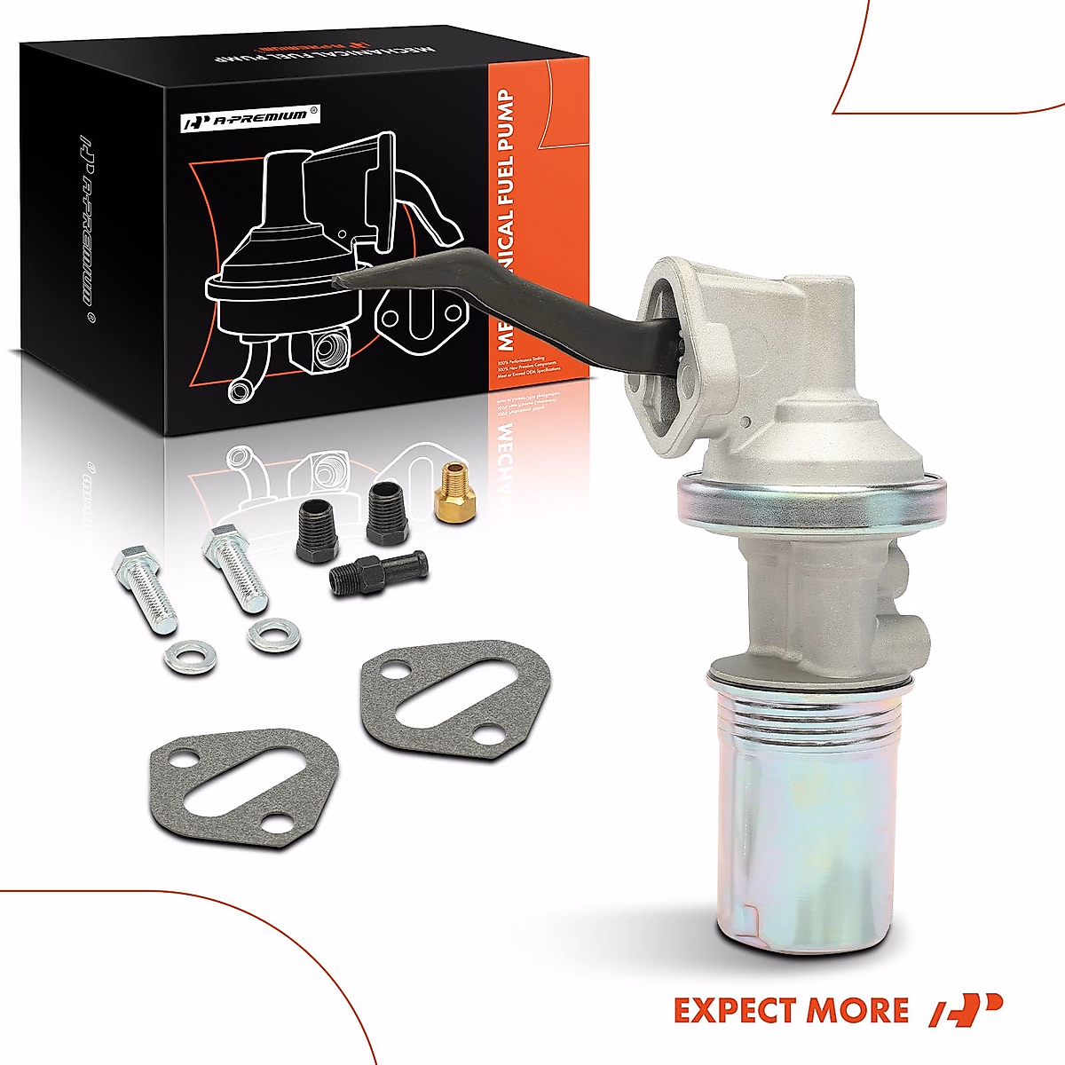 A-Premium Mechanical Fuel Pump Compatible with Ford, Mercury & Edsel Models - F100, F250, F350, 300, Club, Country Sedan, Victoria, Starliner, Sunliner, Thunderbird