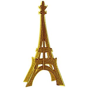Glittered 3-D Eiffel Tower Centerpiece Party Accessory (1 count) (1/Pkg)