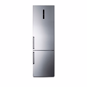 Summit Appliance FFBF181ES2 24" Wide Bottom Freezer Refrigerator with Stainless Steel Doors and Energy Star Certified Performance, Platinum Cabinet